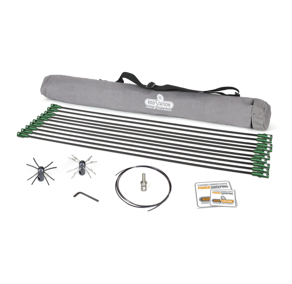 Biomass Chimney Power Sweeping Kit – For 5-10cm Flues – Rodstation USA